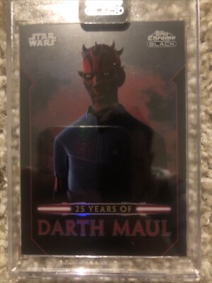 2024 Topps Chrome Black Star Wars DM-14 DARTH MAUL Rebels 25 Years Of ...