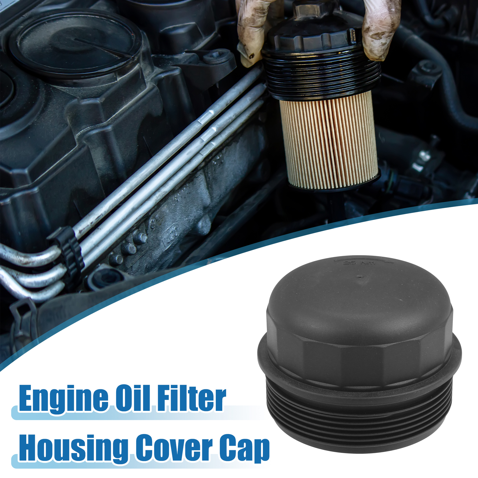 Engine Oil Filter Housing Cover Cap 26351-3C100 for Hyundai Santa Fe 3 ...