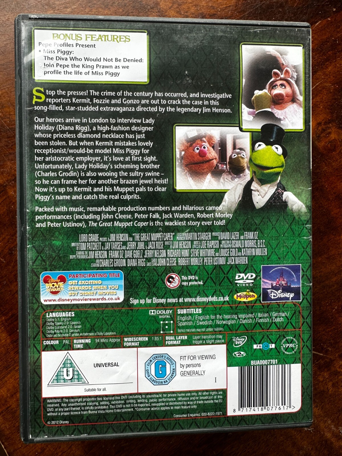 The Great Muppet Caper DVD 1981 Henson Family Feature Film Movie | eBay