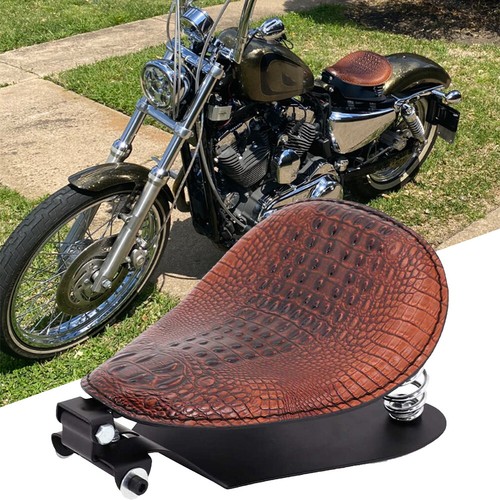 Motorcycle Brown Solo Seat Spring w/ Base For Harley Sportster XL883 ...