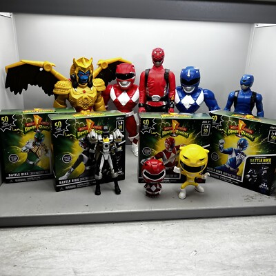 Mighty Morphin Power Rangers Figures Construction Sets FULL SET NEW ...