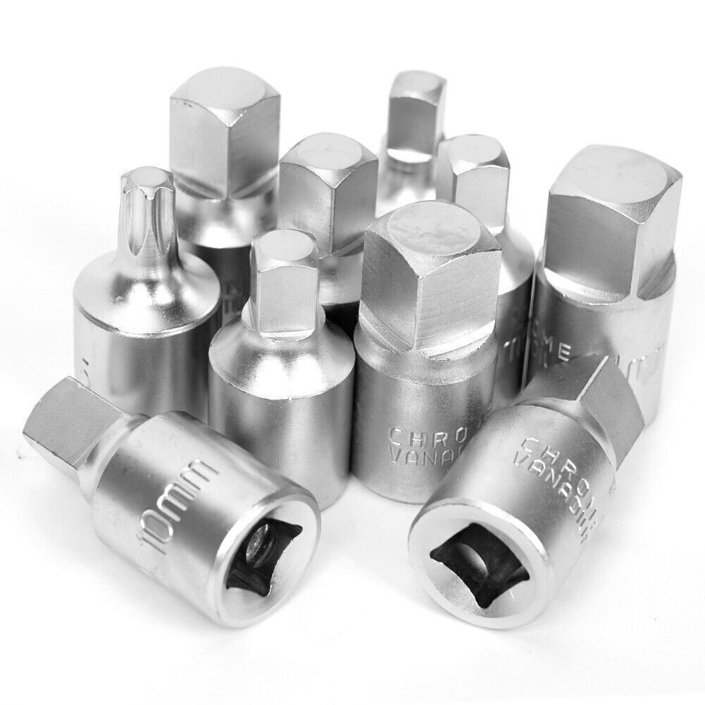 21pcs Oil Drain Sump Plug Key Socket Set Axle Oil Spanner 3/8" Car Van ...
