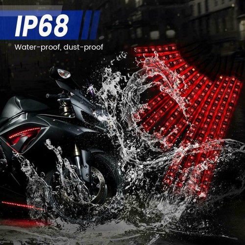 12X RGB Motorcycle LED Light Kit Under Glow Body Strip For Harley ...