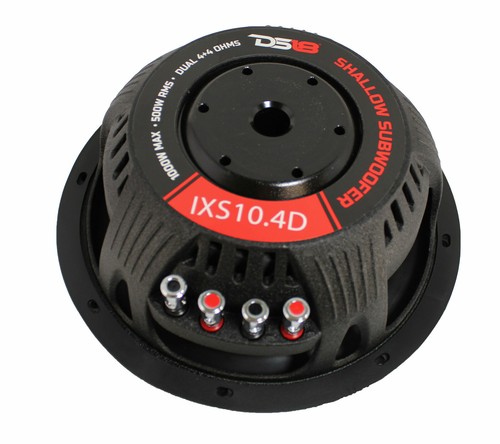 2) DS18 IXS10.4D 10" Shallow Mount Subwoofers 2400W DVC 4 ohm Slim Thin ...