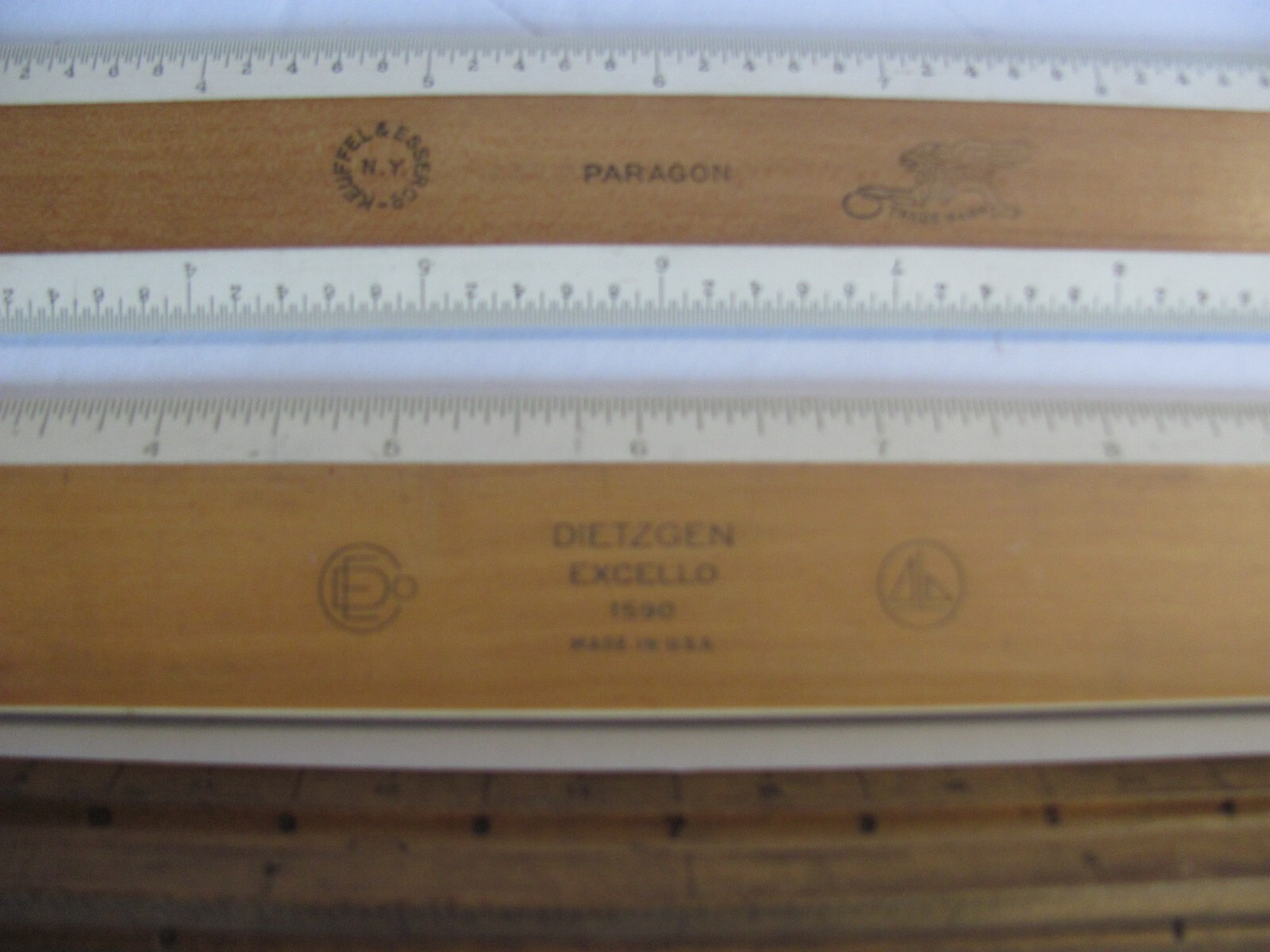 Lot of Five Drafting Mechanical Engineer Rulers Triangle Dietzgen ...
