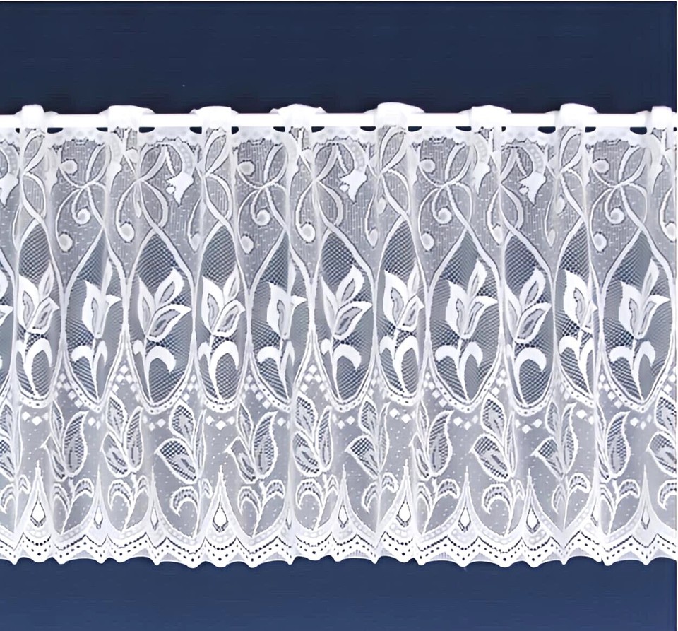 Cafe Net Curtains 16 finest Design in 12",18" & 24" drop - Sold by the ...