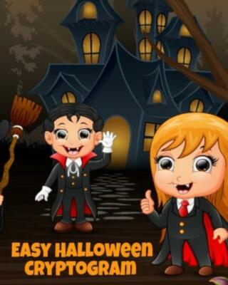 Easy Halloween Cryptogram: Cryptogram Puzzle Books For Kids With ...