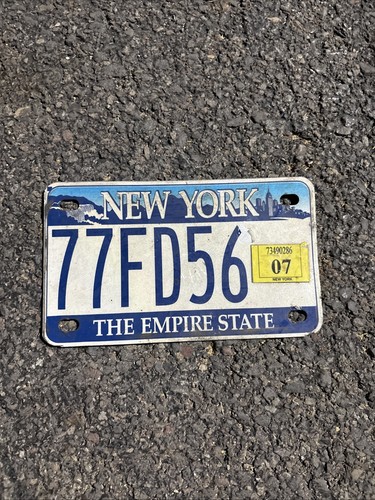 New York Motorcycle License Plate NY Motor Cycle The Empire State ...