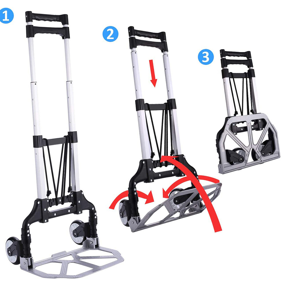 80KG Heavy Duty Lightweight Folding Hand Sack Trolley Truck Barrow Cart ...