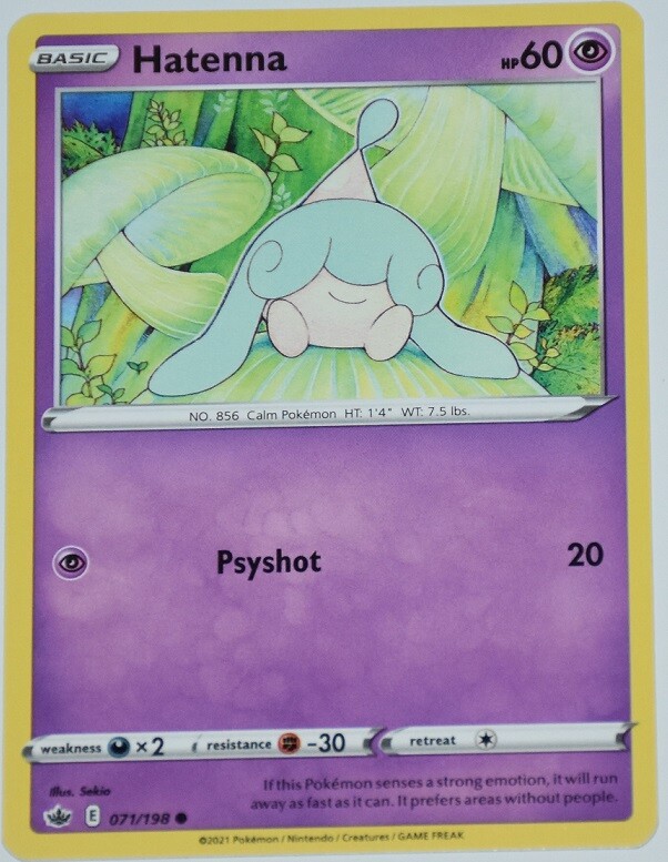 HATENNA 071/198 SWSH06: CHILLING REIGN POKEMON CARD COMMON NM/M FAST ...