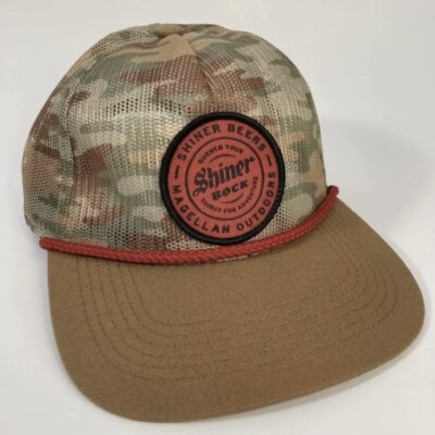 Shiner Bock Magellan Camouflage SnapBack Trucker Rope Hat Retro All ...
