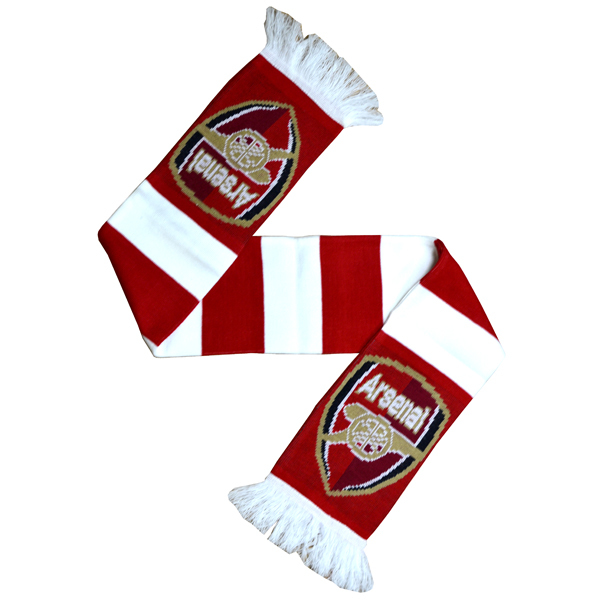 ARSENAL FC SCARF 100% ACRYLIC SCARF MADE IN THE UK OFFICIALLY LICENSED ...