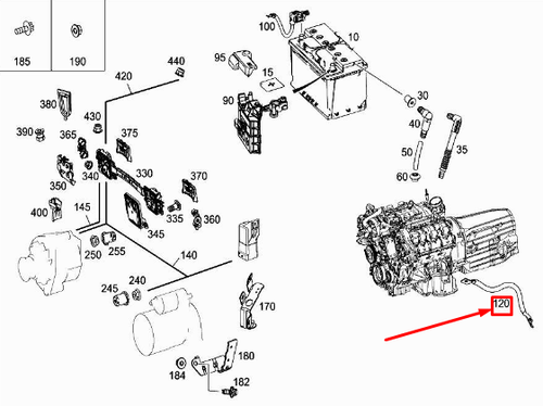 MERCEDES-BENZ C W205 Negative Battery Cable A2055407616 NEW GENUINE | eBay