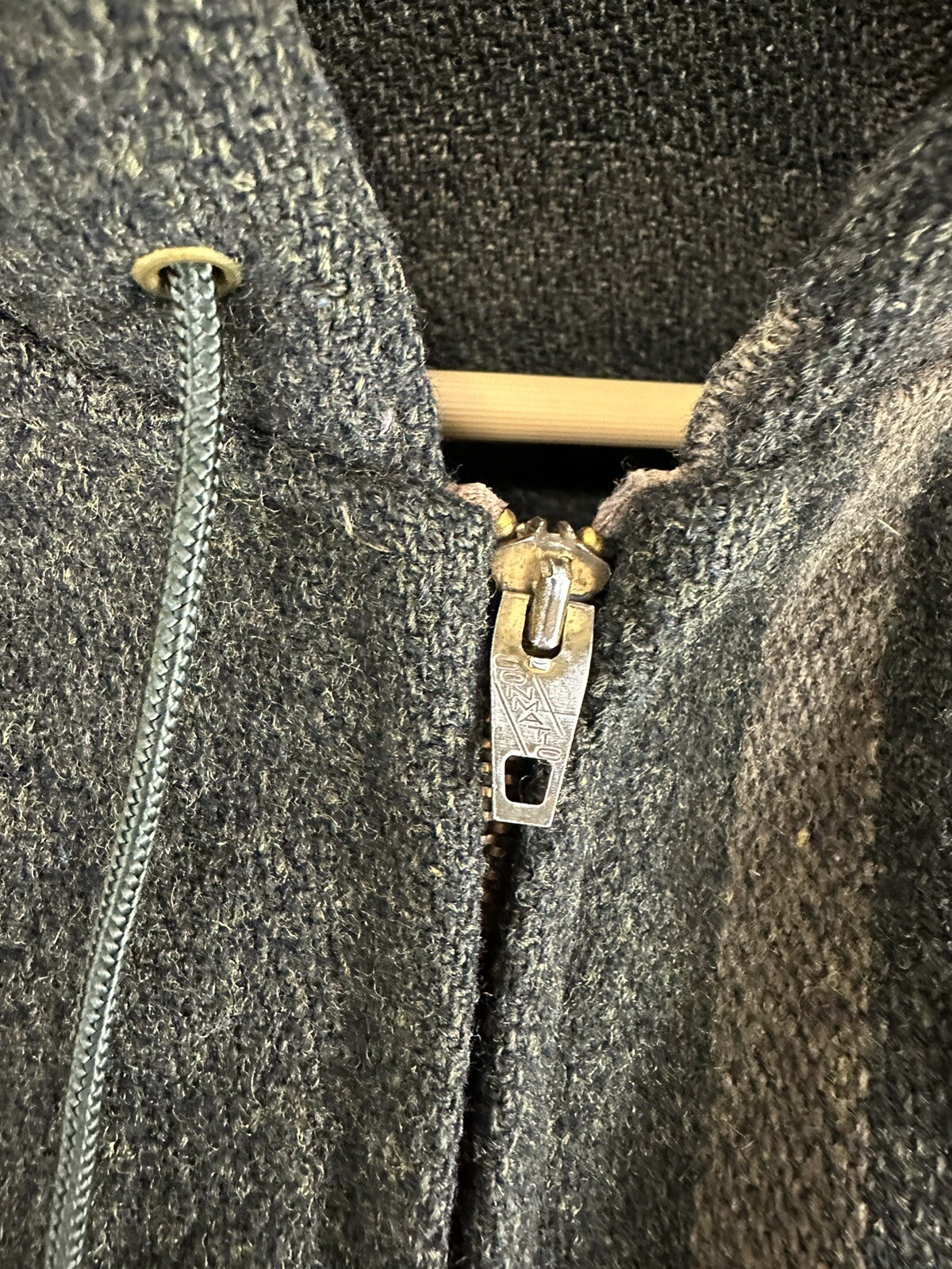 RARE VTG 50s Plaid Wool Conmatic Zipper Hoodie Huntin… - Gem