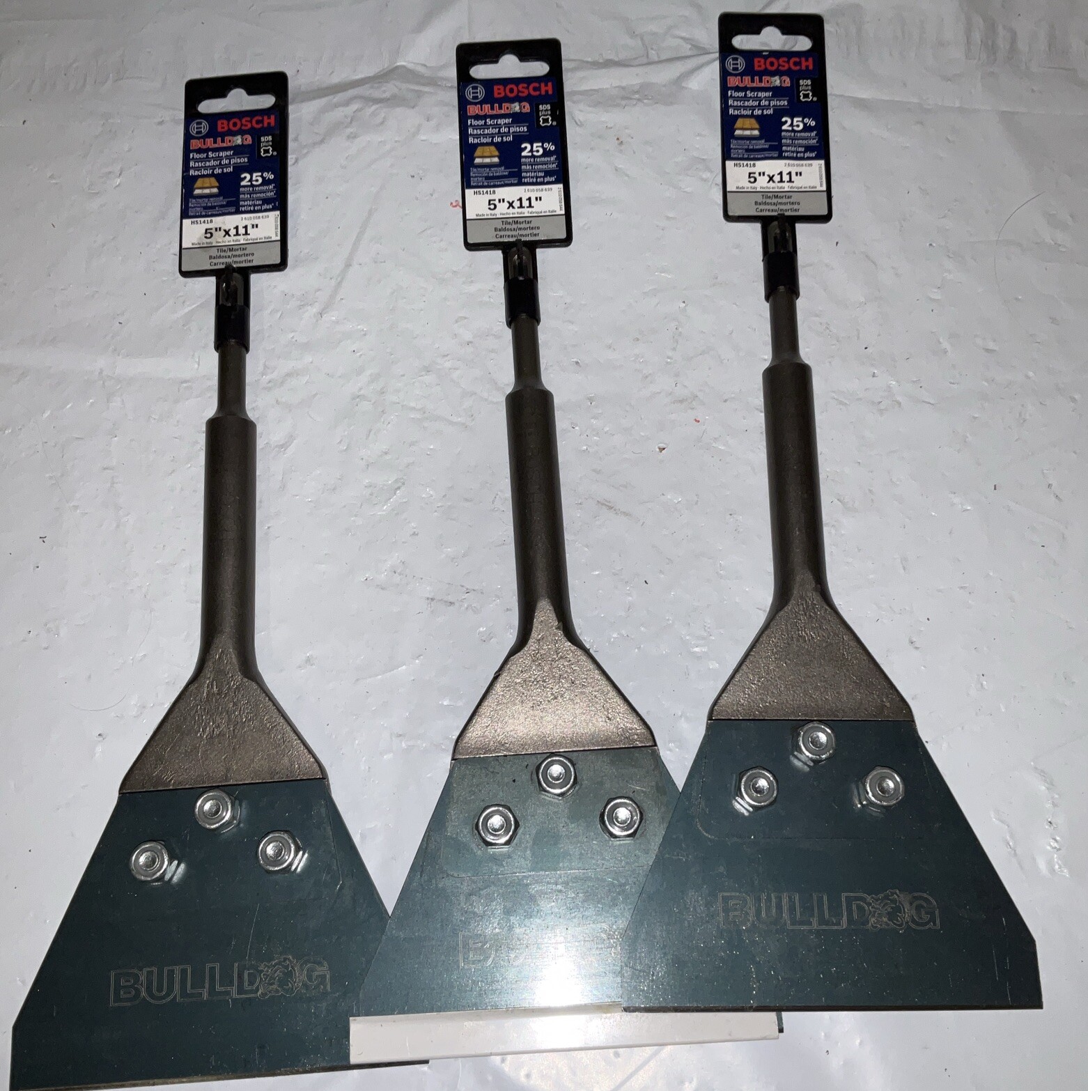 Lot Of 3 Bosch HS1418 SDS-Plus Bulldog Floor Scraper, 5" x 11 ...