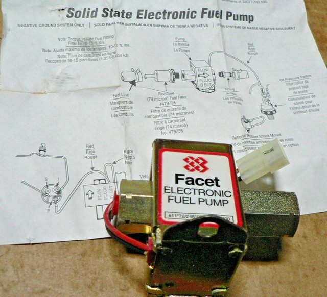 Facet 40194 Electronic Electric Fuel Pump 24v 2910013667293 88-21738 ...