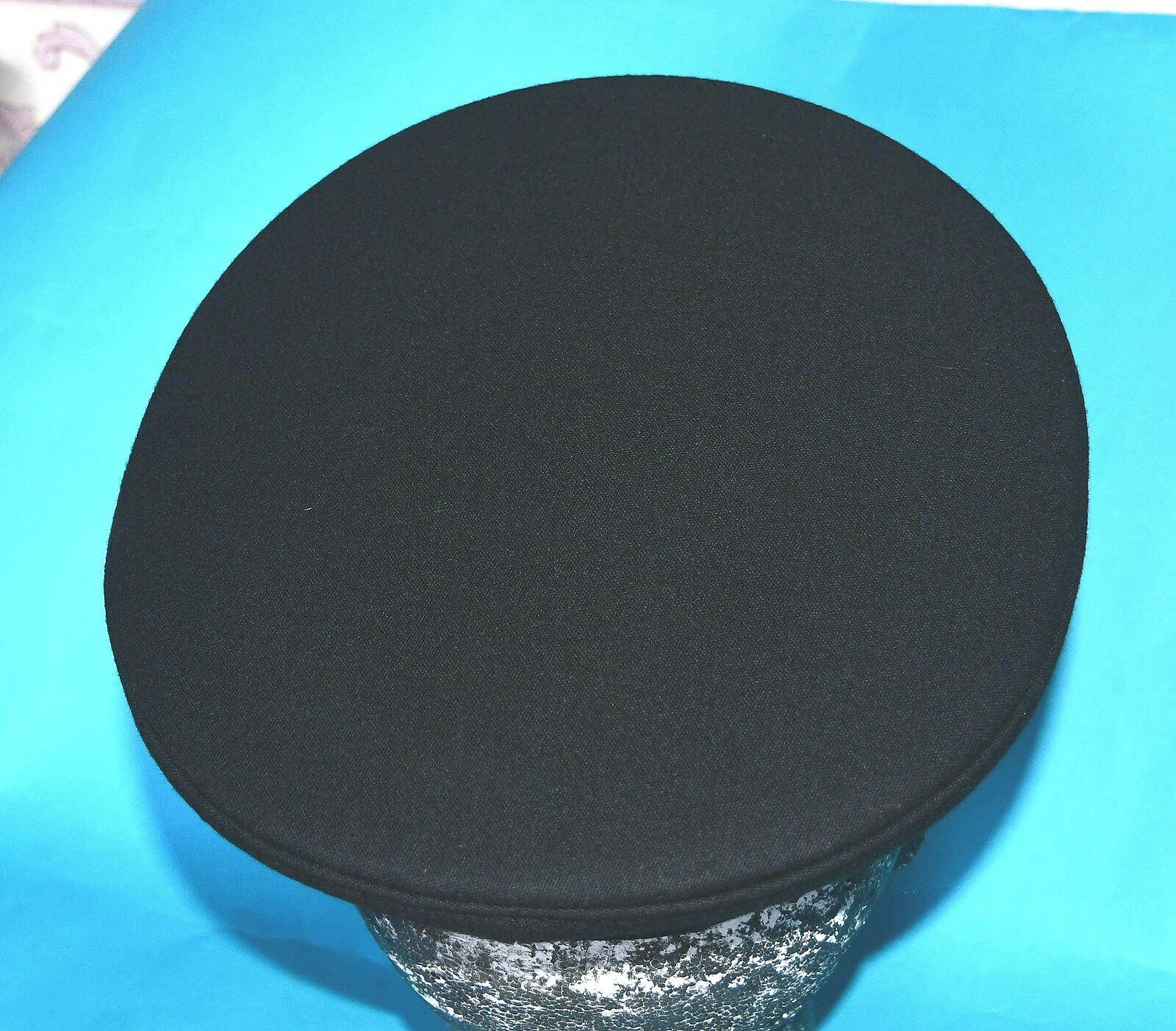 ROYAL NAVY WW11 STYLE OFFICERS BLACK WOOLLEN CAP AND A KINGS CROWN CAP ...