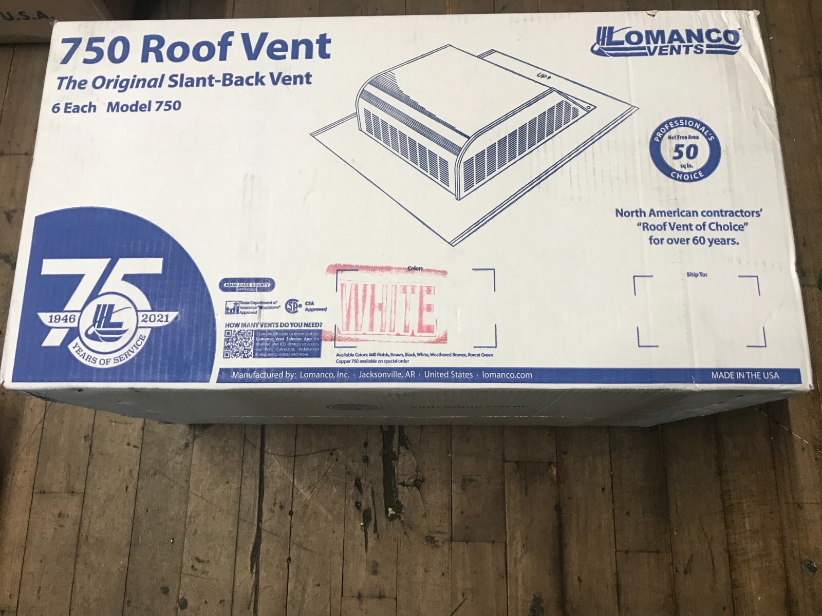 Lomanco 750 slant back roof vent (Box of 6) | eBay