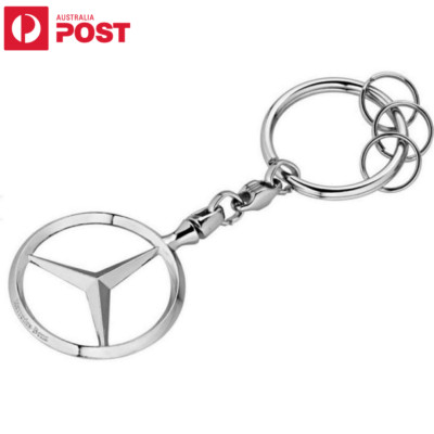 Polished Mercedes Benz Logo Stainless Keyring Keychain Key | eBay