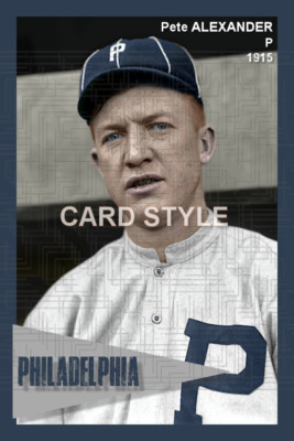 Pete Alexander - 1915 Philadelphia Phillies - choose a size - colorized ...
