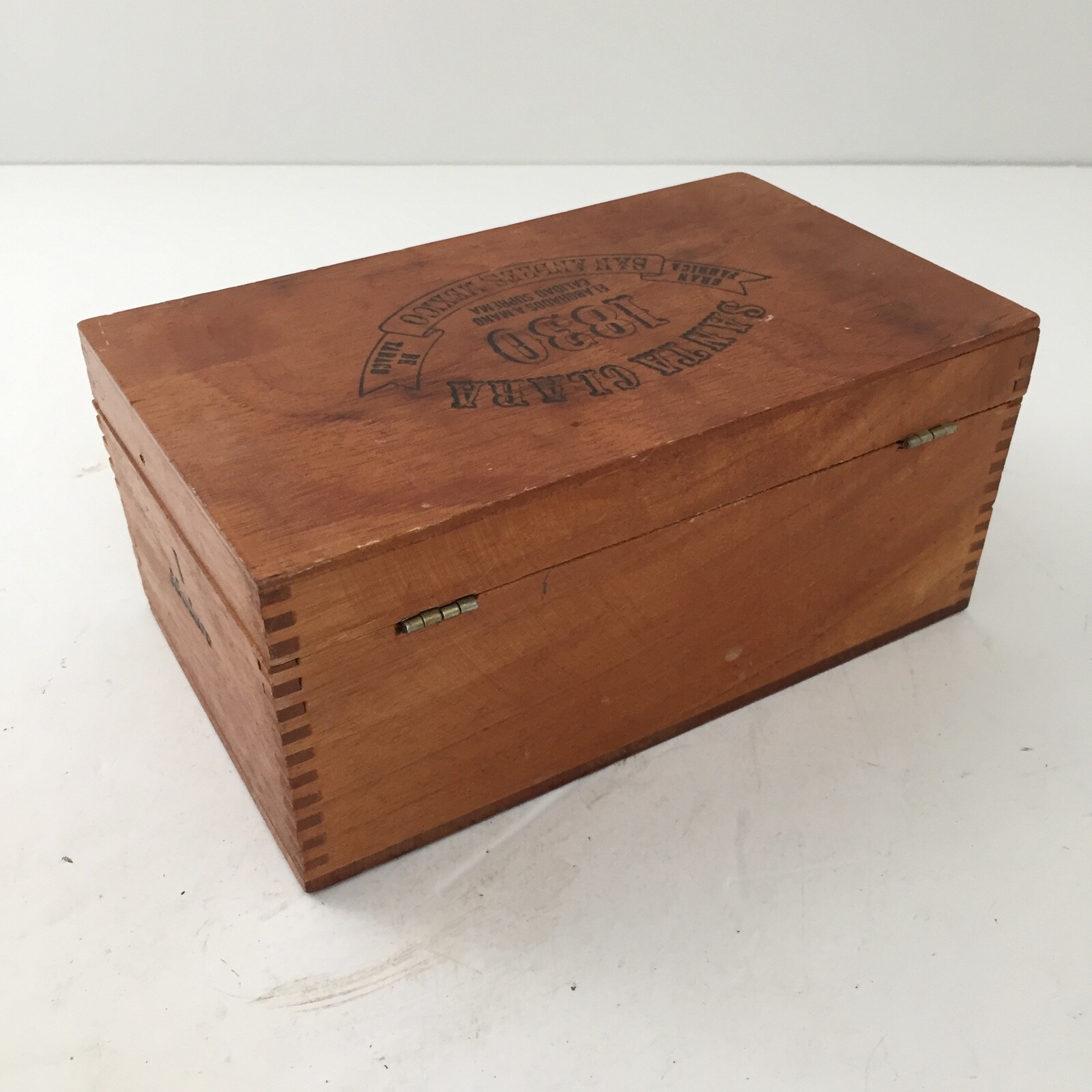 Vintage Wooden Santa Clara 1830 Cigar Box San Andres Mexico 8 x 6 inch ...