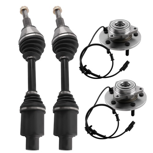2 Set CV Axle Shaft Wheel Bearing Hub Assembly Kit For Ram 1500 2012 ...