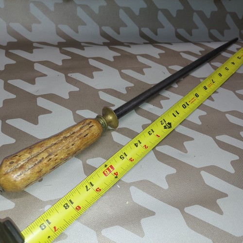 Wilson Antler Handle 14" Honing Steel Sheffield England 19" total ...