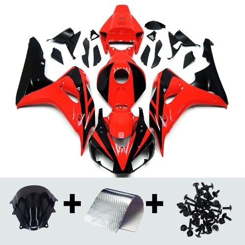 Red Black Injection Fairing Kit For 2006 2007 Honda CBR1000RR 06 07 ABS ...