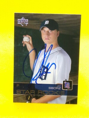 Jay Sborz 2003 Upper Deck Star ROOKIE #78 (PERSONAL AUTOGRAPH) Detroit ...