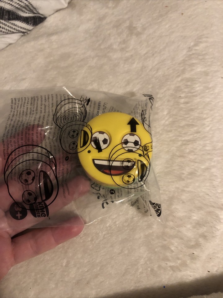 EMOJI SOCCER Burger King 2022 Kids Meal toy 2x 1 1/2 inches NIB STICKER ...