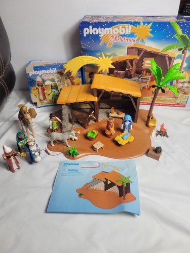 Playmobil Christmas 5588 - Nativity Stable With Manger And 5589 Three ...