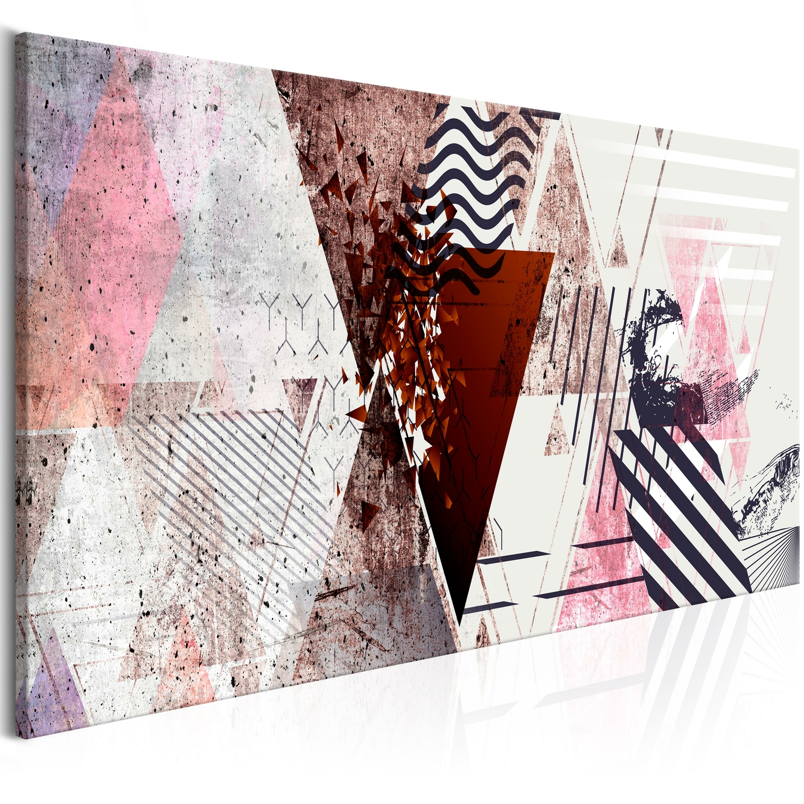 ABSTRACT TRIANGLE Canvas Print Framed Wall Art Picture Photo Image f-A ...