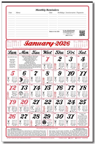 5A11-CHRISTMAS GIFTS -2026 Almanac Calendar [ 5 Calendars $39total ...