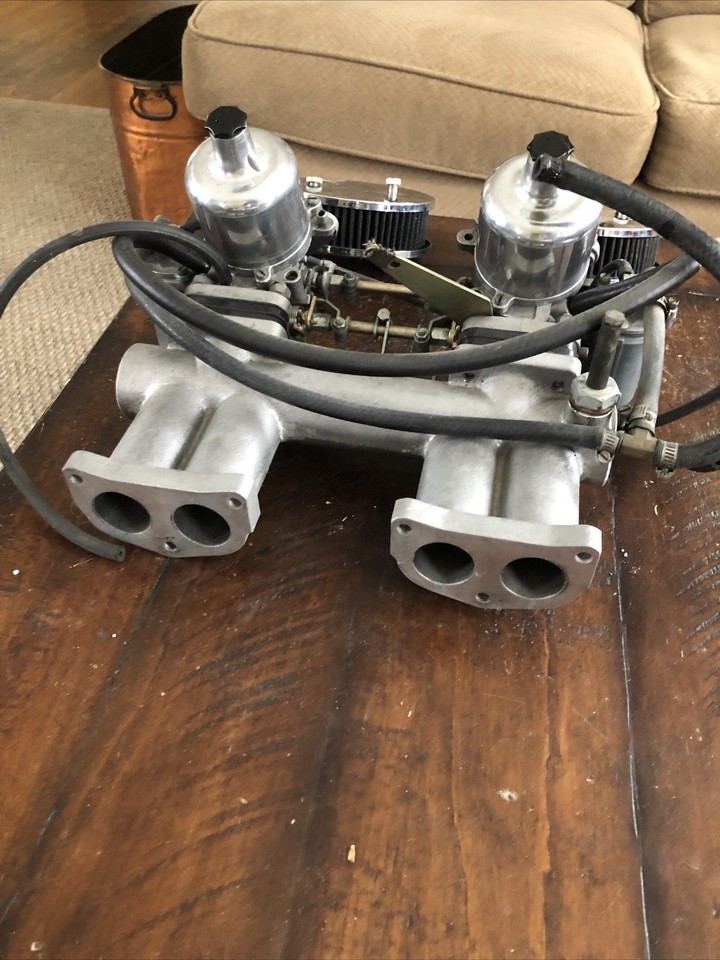 MGB MGBGT Cross Flow Head Intake Manifold & SU 1.75 HS6 Carbs & K&N Air ...