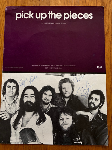 AVERAGE WHITE BAND HAMISH STUART & ROGER BALL AUTOGRAPHED "PICK UP The ...
