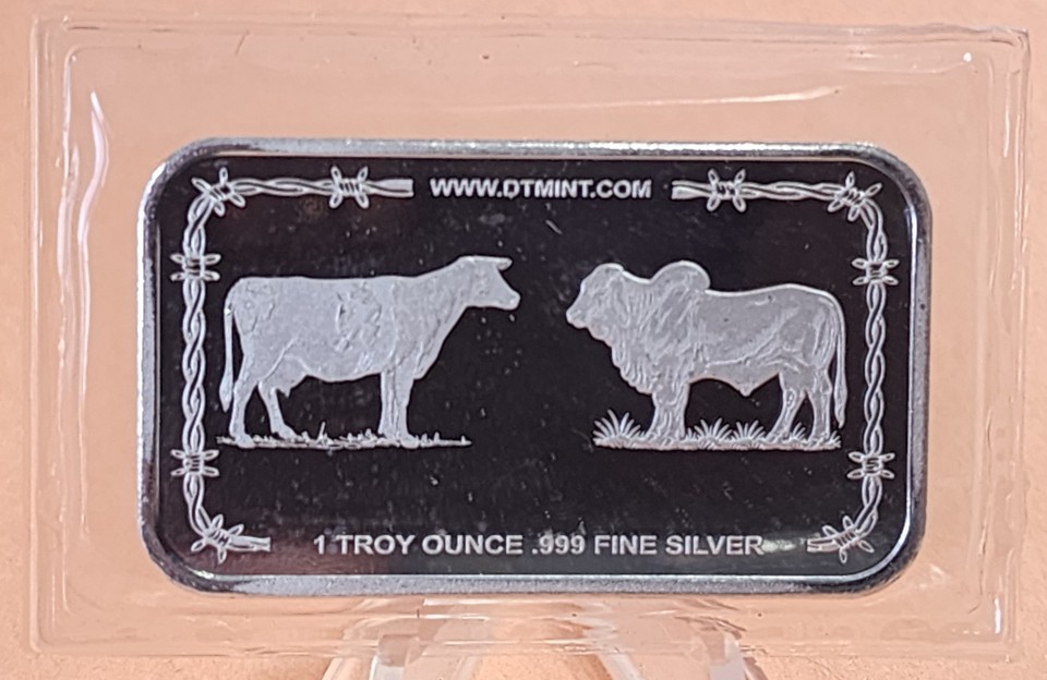 2025 Triple L Cattle Holstein / Brahma Cattle .999 Fine Silver Bar ~ DT ...