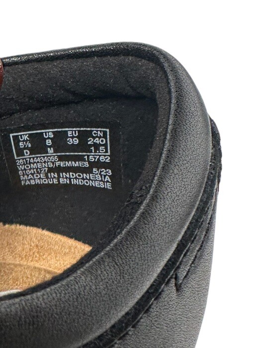 NEW Clarks Womens 8 Talene Ave Black Leather Non Slip Mary Jane Shoes ...