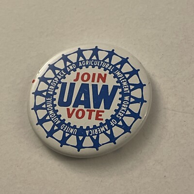 Vintage Join UAW Vote Pin Button PB28L | eBay