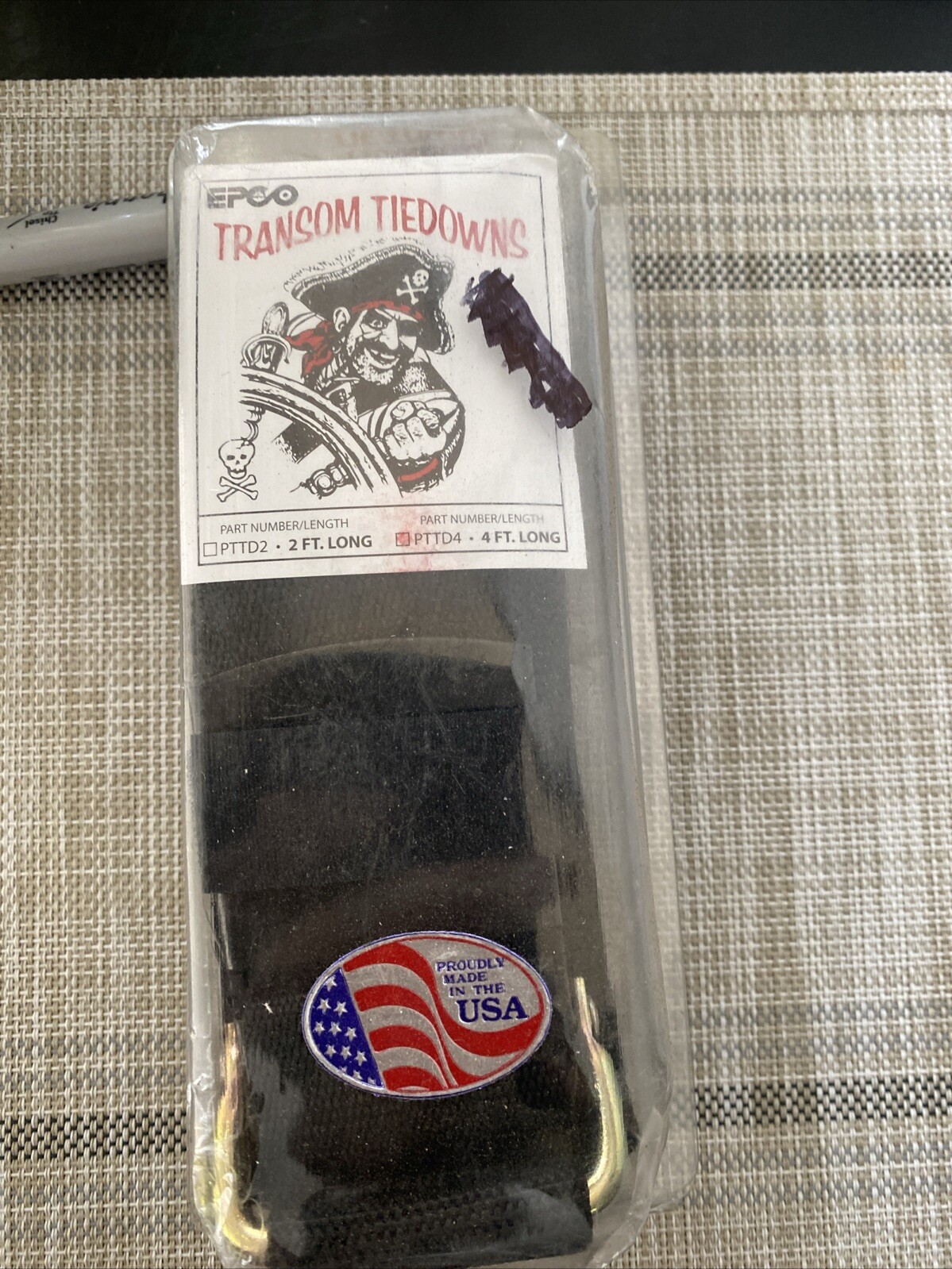 Epco PTTD4 Transom Boat Trailer Tiedowns Heavy Duty 4’ long pack of 2 each BA12 | eBay