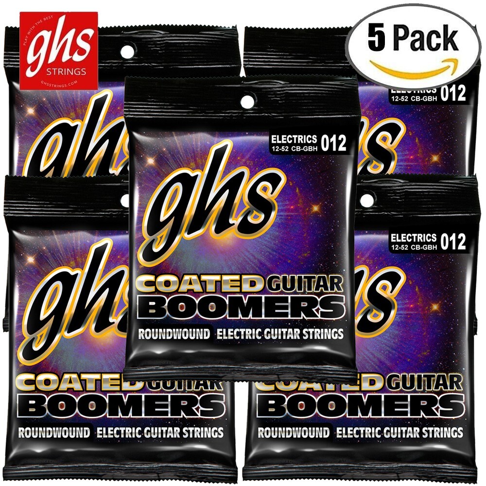 5-PACK GHS CB-GBH Coated Boomers Heavy Electric Guitar Strings 12-52 | eBay