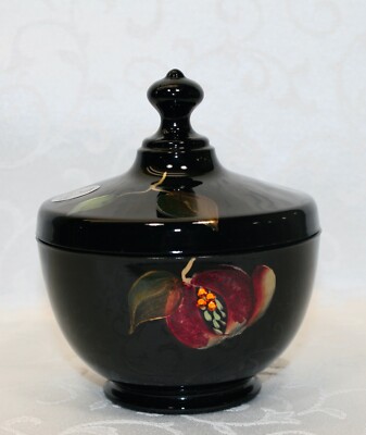 Fenton, Trinket Box, Black Glass, Hand Decorated | eBay