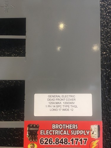 GENERAL ELECTRIC DEAD FRONT COVER 125A 120/240V 1 PH 14 SPC TYPE THQL ...
