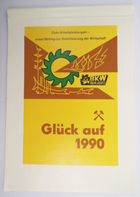 Kalender 1990 BKW Oberlausitz Glück auf Bergbau Tagebau Hagenwerder ...