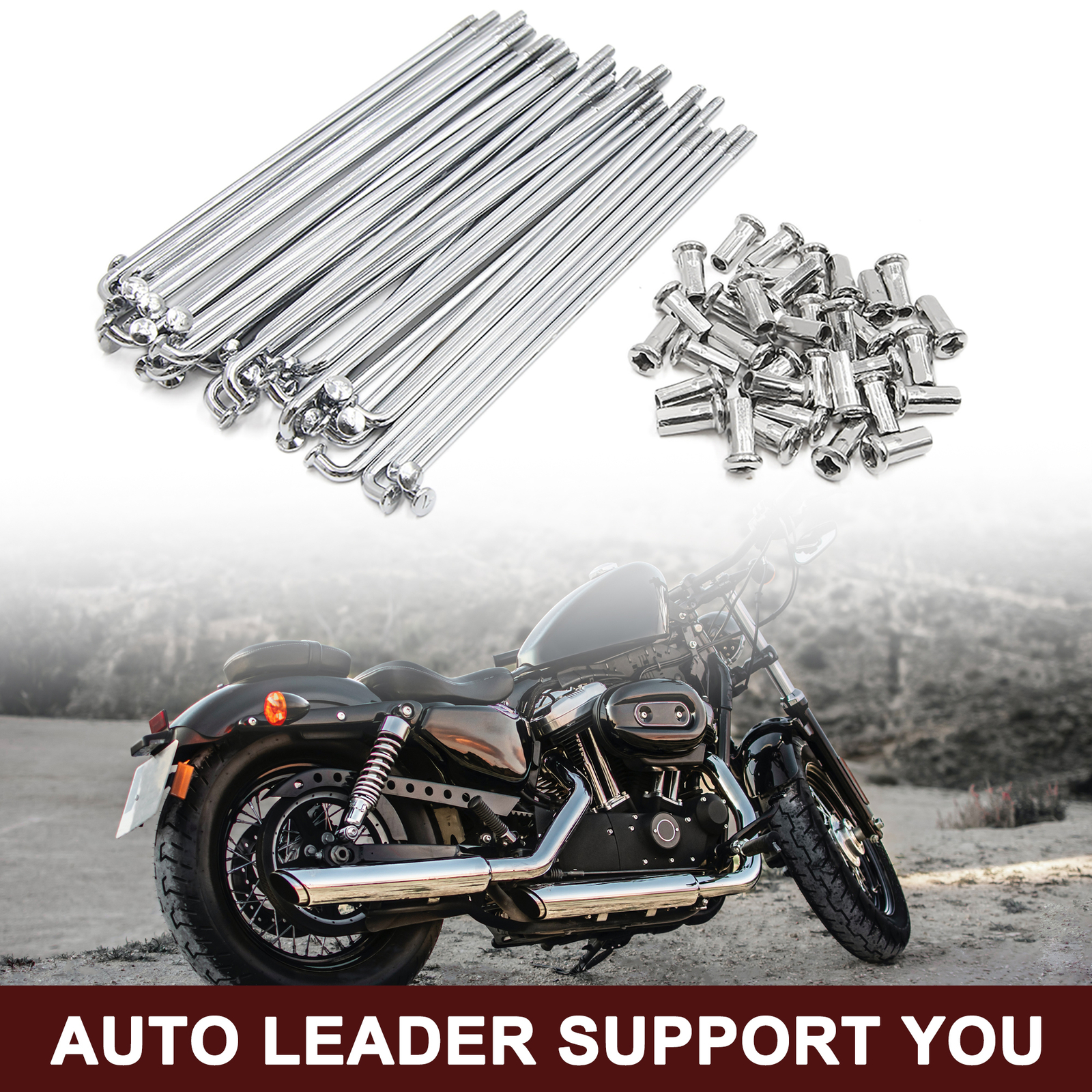 Universal Piece of 36 Motorcycle Wheel Spokes with Nipples 4mm Thread ...