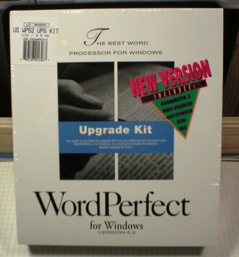 Vintage WordPerfect V5.2 for Windows 3.x – Upgrade Kit - 3.5" Disks ...