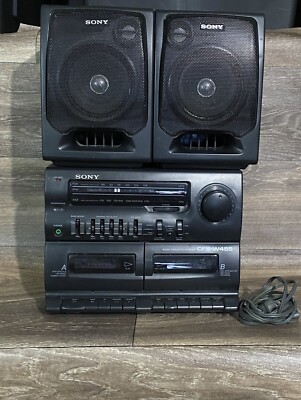 Sony CFS-W455 Boombox-Dual Casette Player-Radio-W Cord-1994-Tested ...