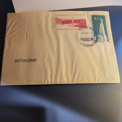 1957 GERMAN FIRST DAY BRIEF RAVENSBRUCK MEMORIAL MN | eBay