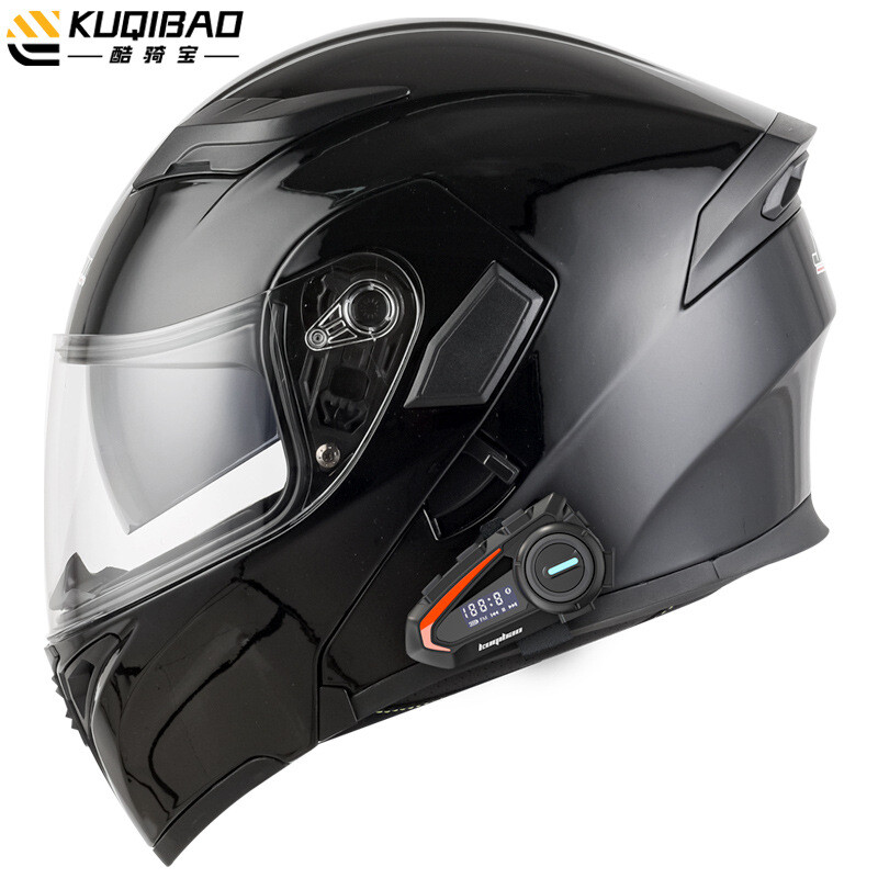 Modular Bluetooth Motorcycle Helmet with Dual Visor, DOT Approved Flip ...