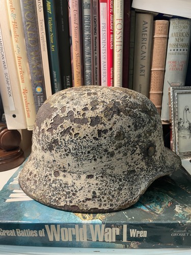 WW2 M35 German Helmet Winter Camo eastern front relic w/liner | eBay