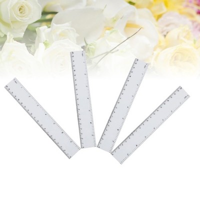 4 Pcs Drawing Line Ruler Plastic Straight Geometry Measuring Tools Math ...